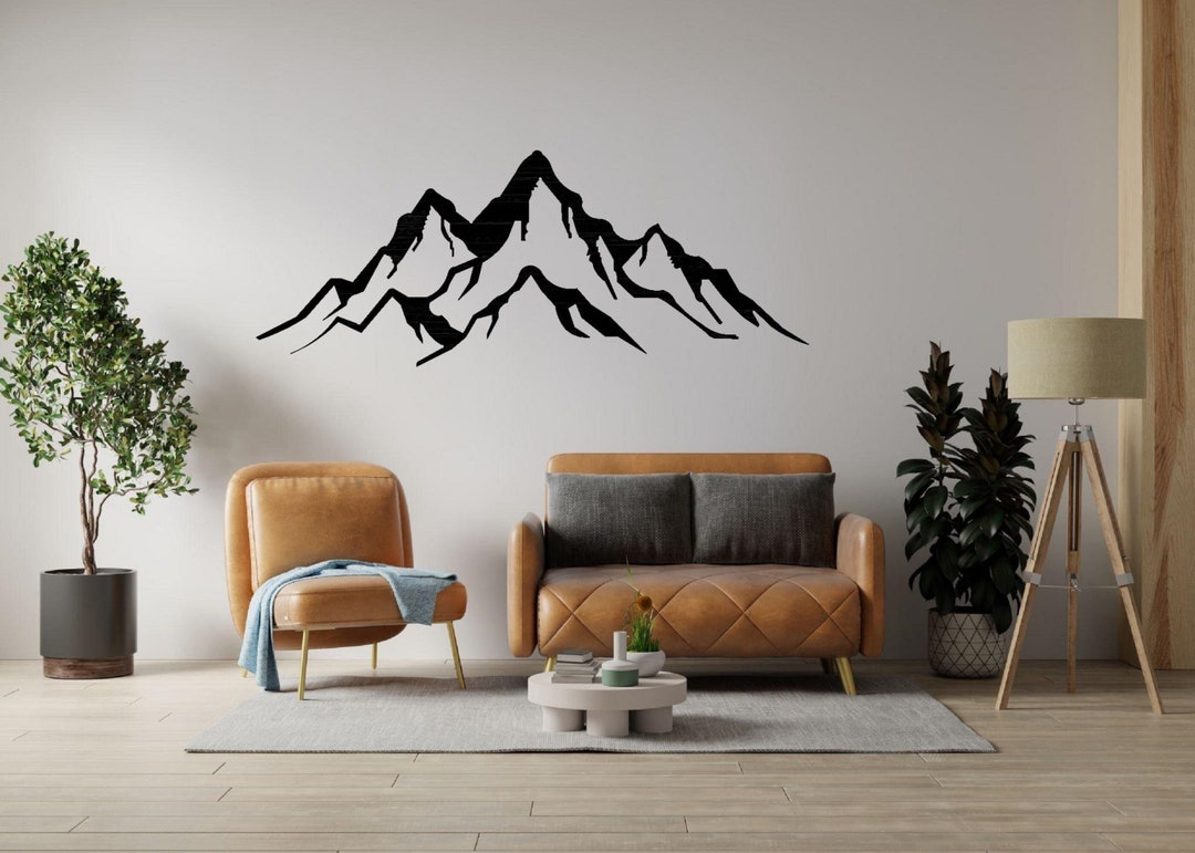 Mountain Metal Wall Decor Mountain Mountain Metal Wall Art - Etsy