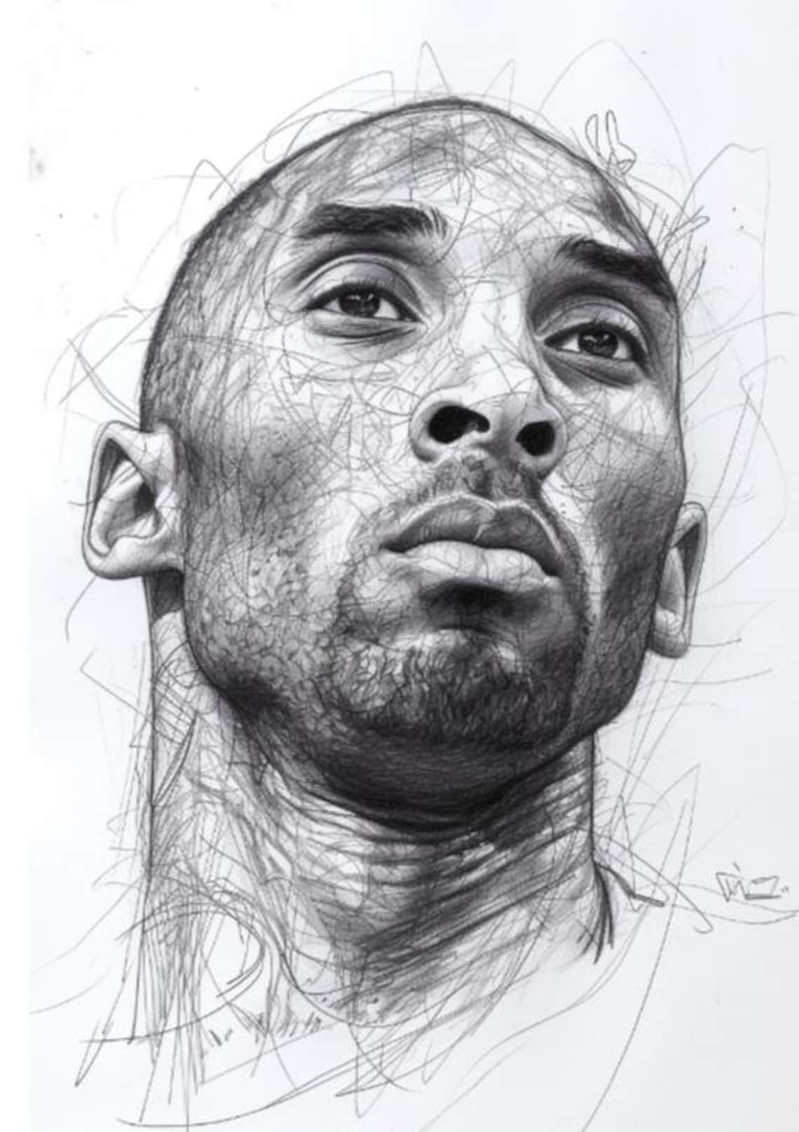 Kobe Bryant Pencil Drawing That Represents High-resolution Pencil ...