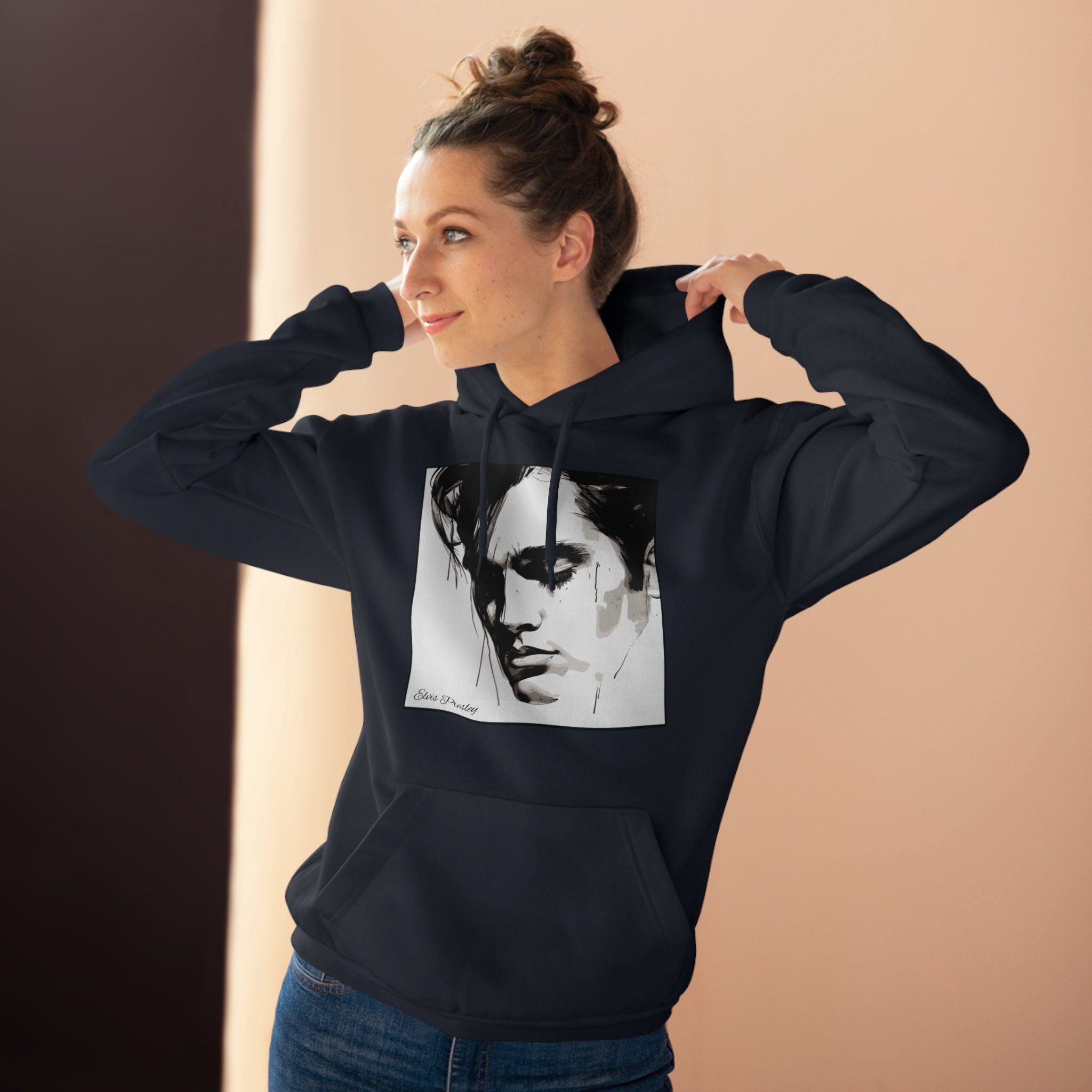Elvis Presley Hoodie Wearing Style Fan Art of the King of Rock Elvis ...