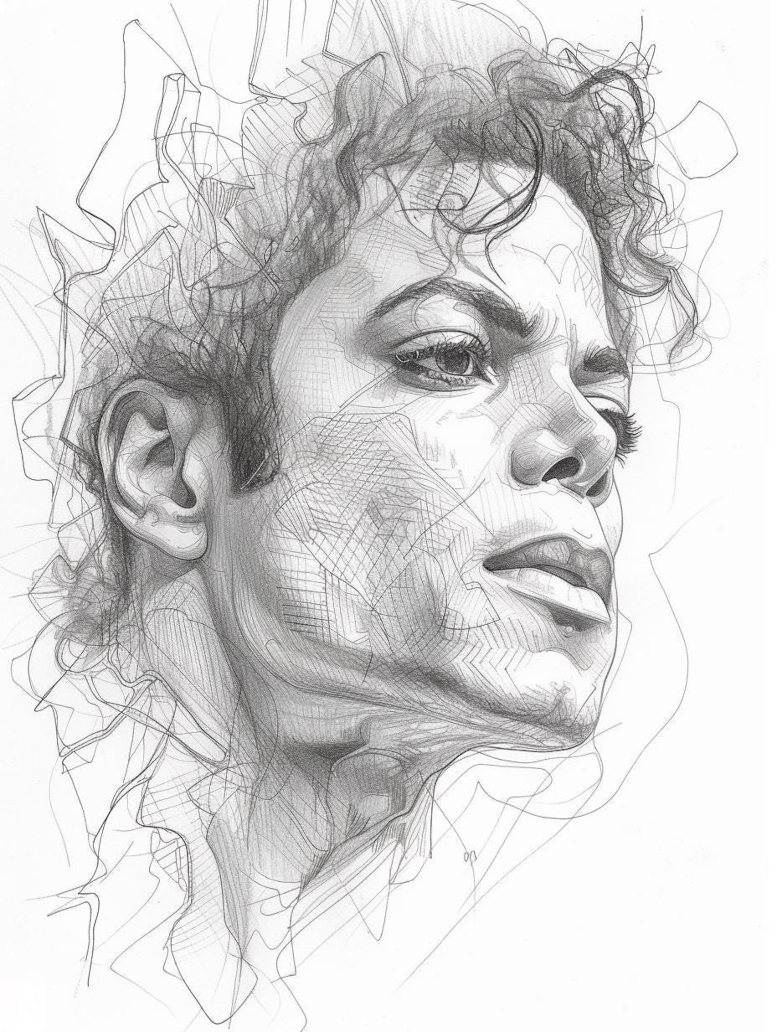 Michael Jackson High-resolution Pencil Sketch Digital Download: Pencil ...