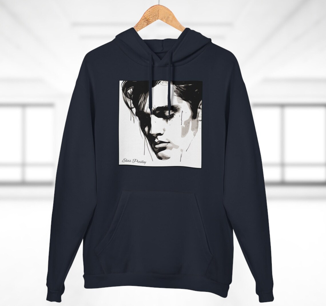 Elvis Presley Hoodie Wearing Style Fan Art of the King of Rock Elvis ...