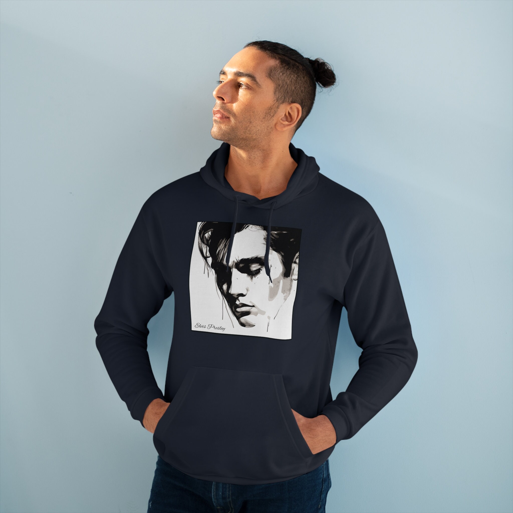 Elvis Presley Hoodie Wearing Style Fan Art of the King of Rock Elvis ...