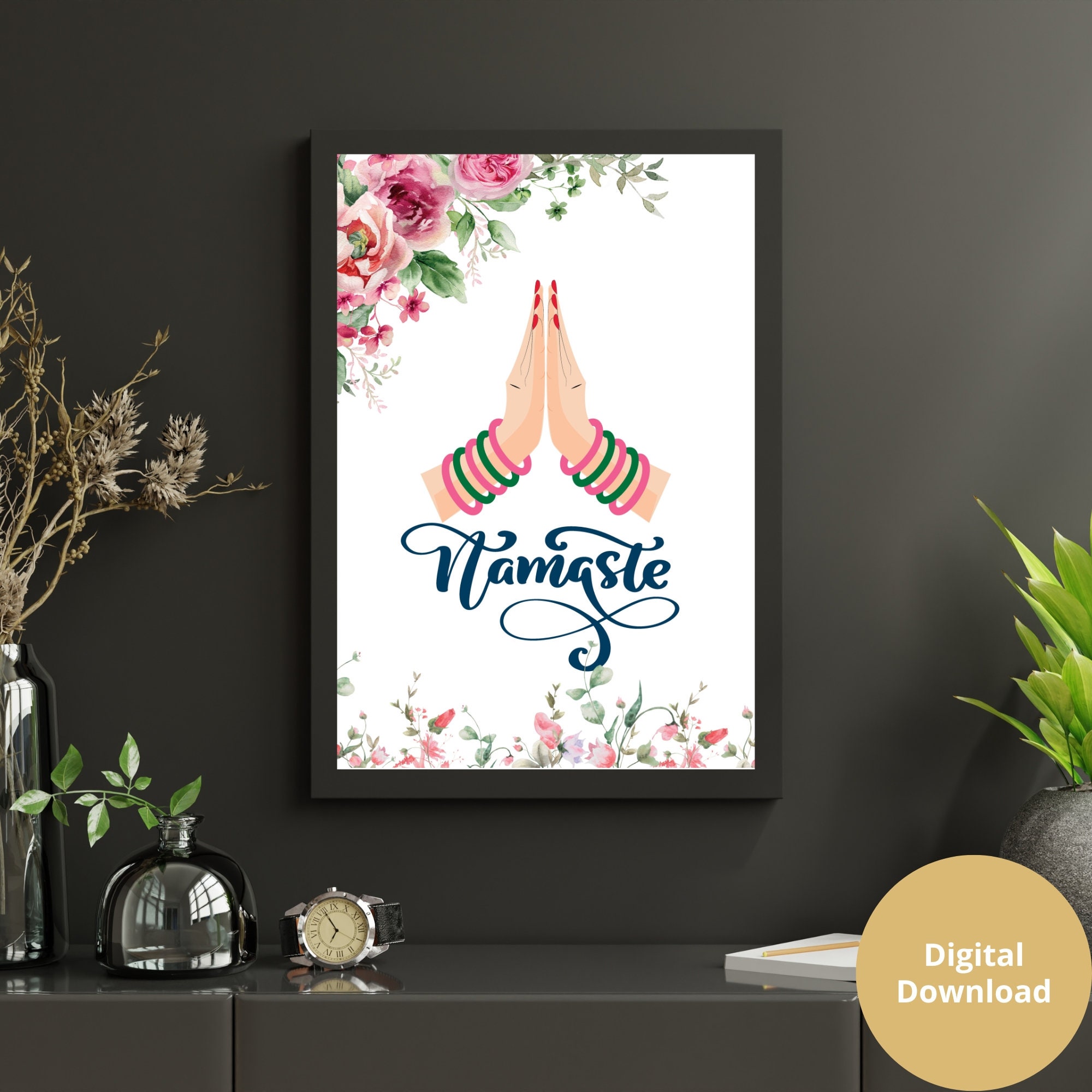 Namaste Digital Print Namaste Printable Printable Download - Etsy