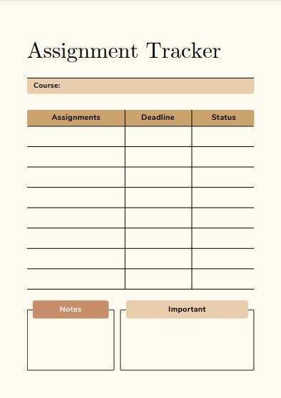 Assignment Tracker and Weekly Planner Combo - Etsy