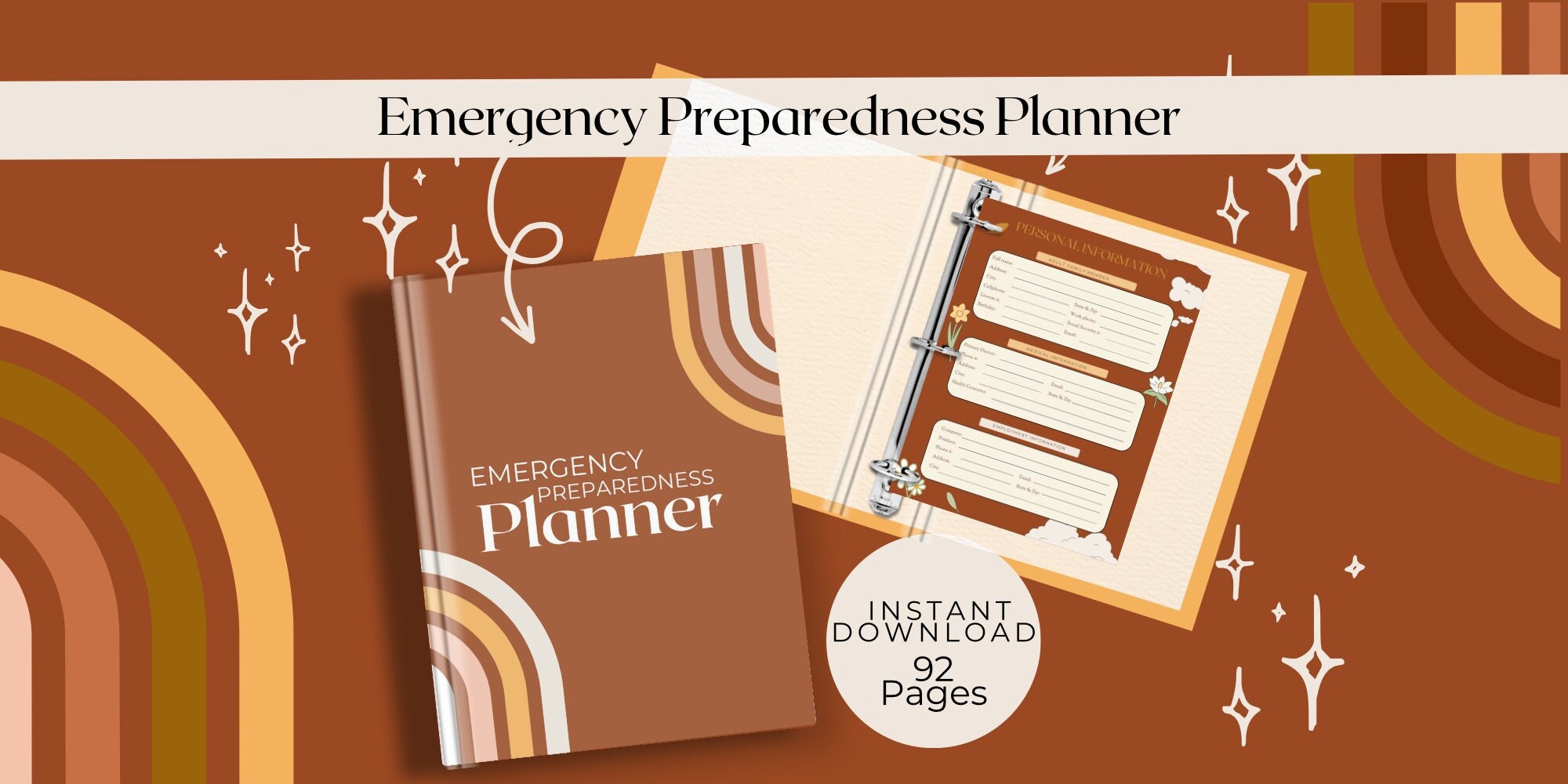Emergency Preparedness Planner | Emergency Binder | BONUS!! Yearly ...