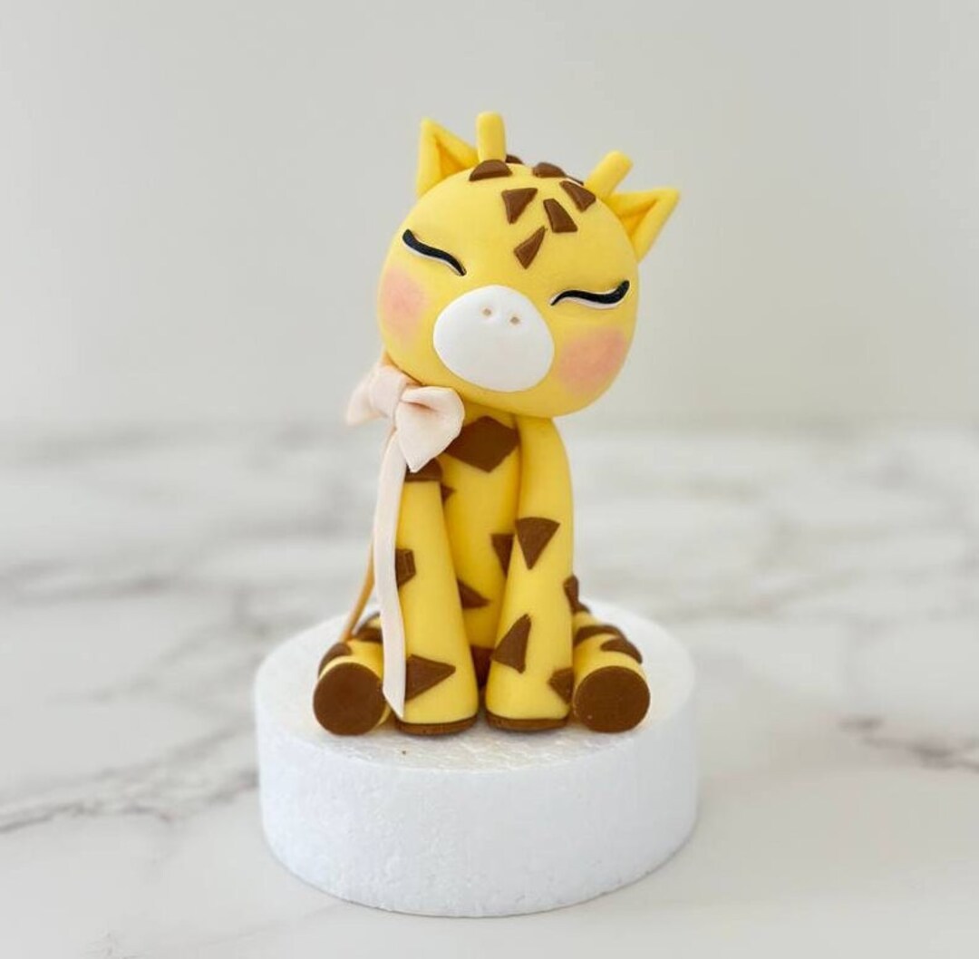 Baby Giraffe Fondant Cake Topper - Etsy