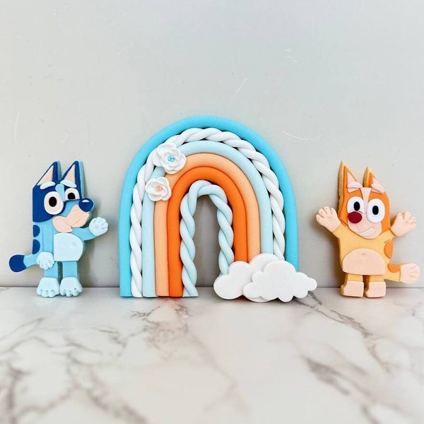 Bluey Fondant Cake Topper - Etsy