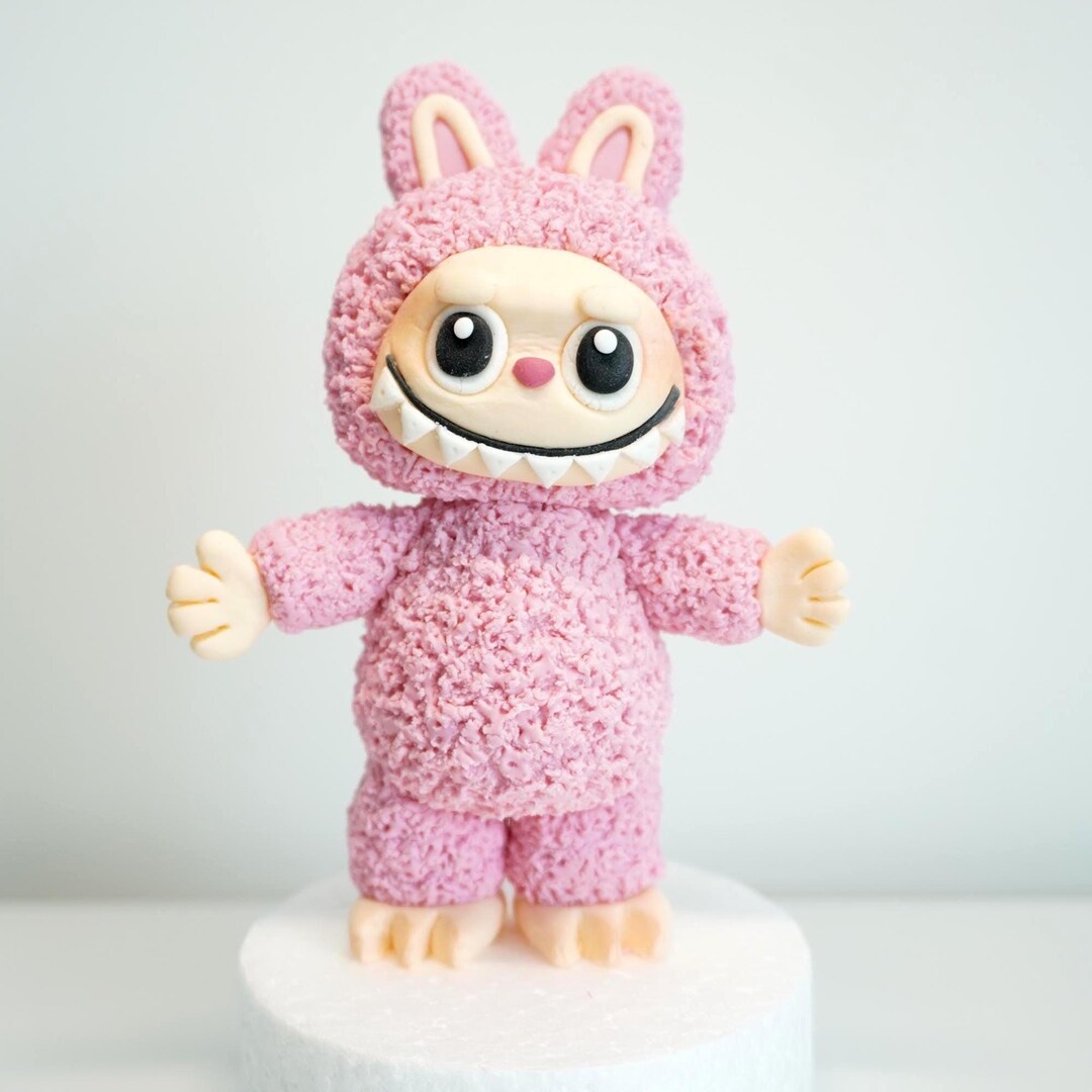 Labubu Fondant Cake Topper - Etsy