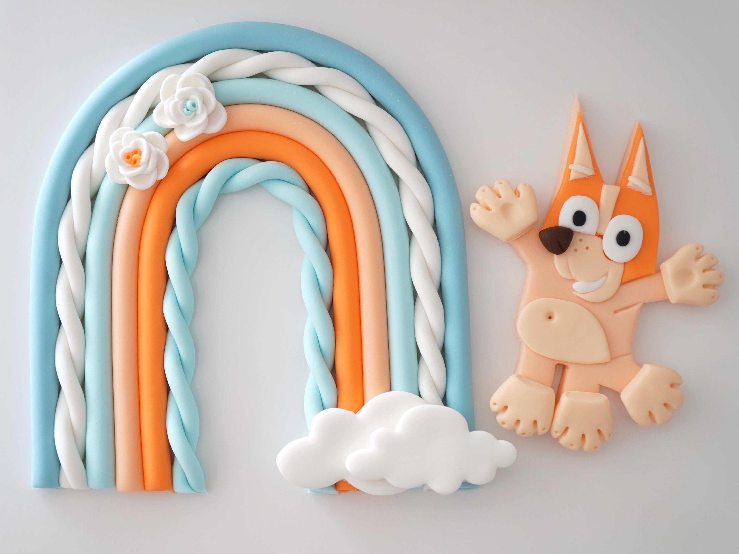 Bluey Fondant Cake Topper | Birthday Cake Toppers - Etsy