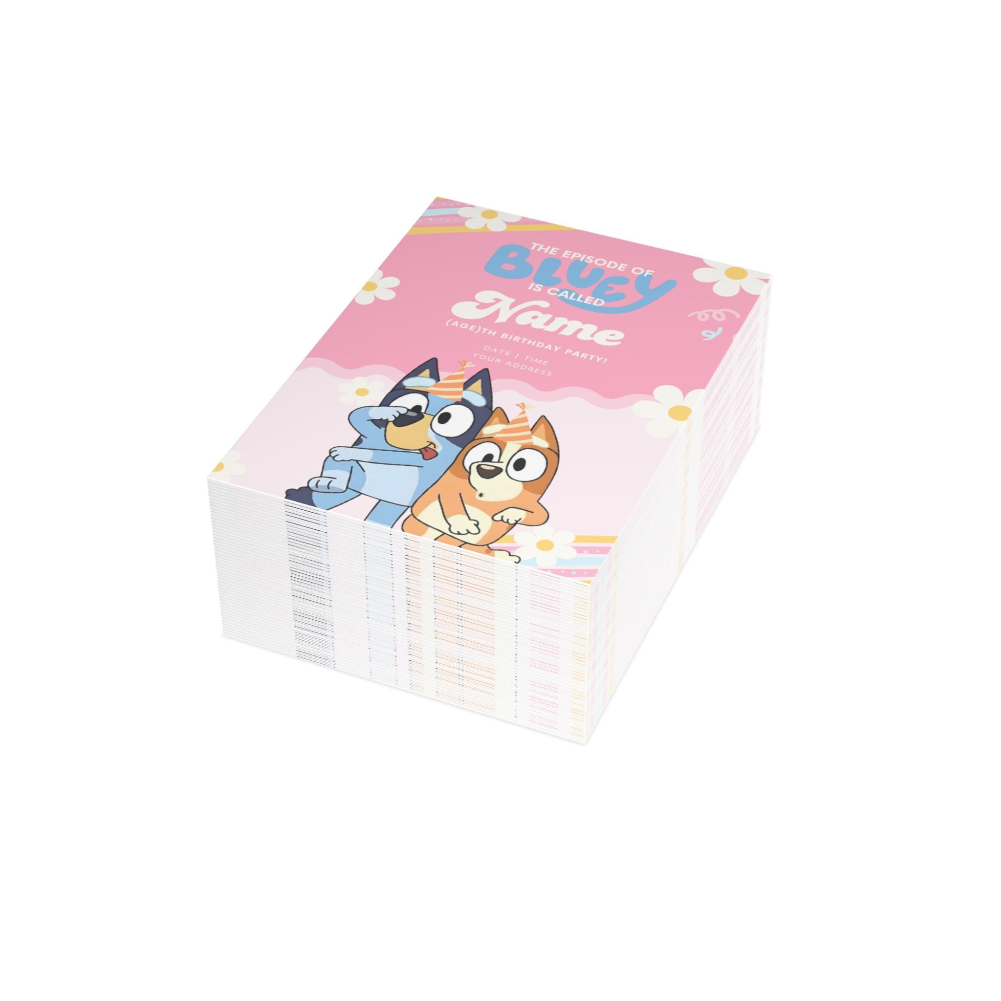 Personalized Bluey Birthday Invitation With Envelope - Etsy