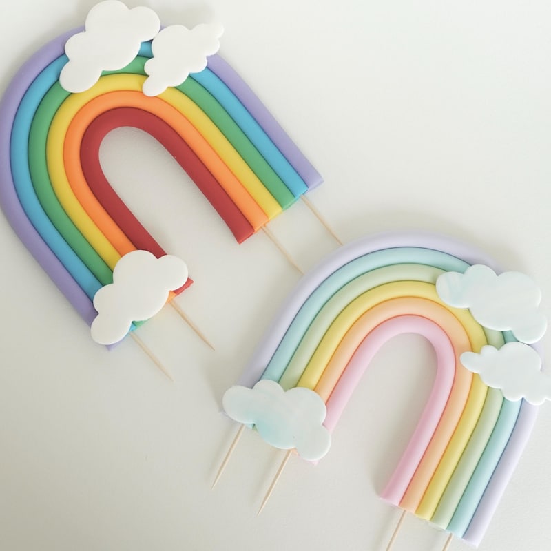 Rainbow Edible Toppers - Etsy