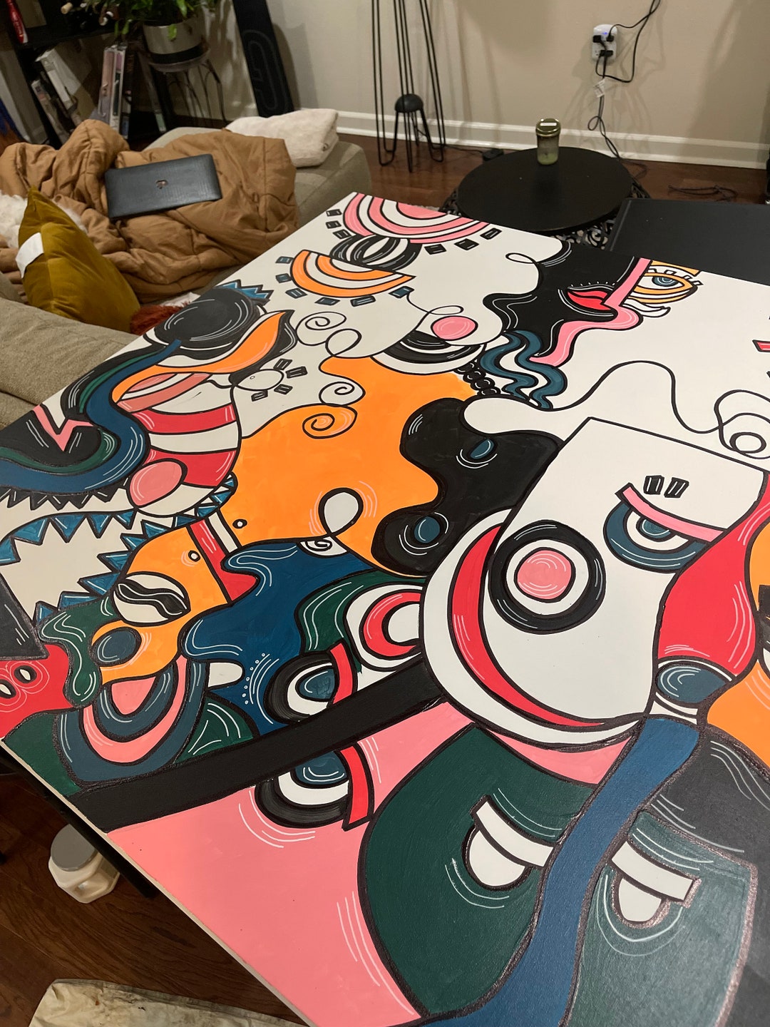 Unfinished Coloring Page - Etsy