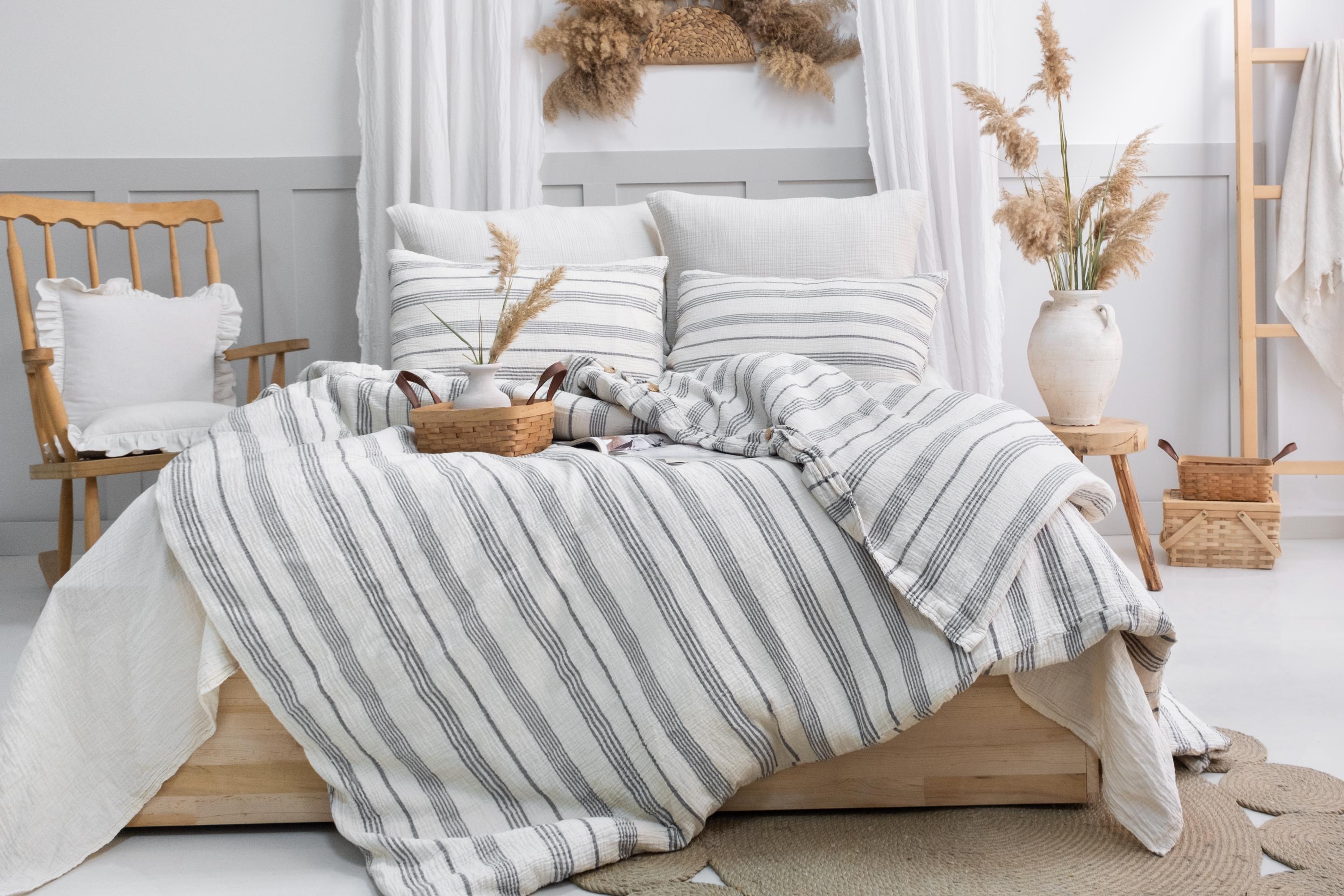 Turkish Cotton Muslin Duvet Cover Set: King Size Bedding - Etsy