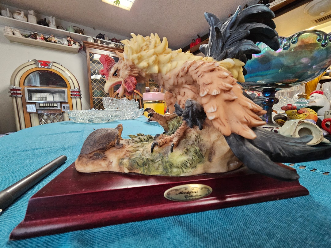 Montefiori Collection Rooster With Turtle Figurine 7.5" - Etsy