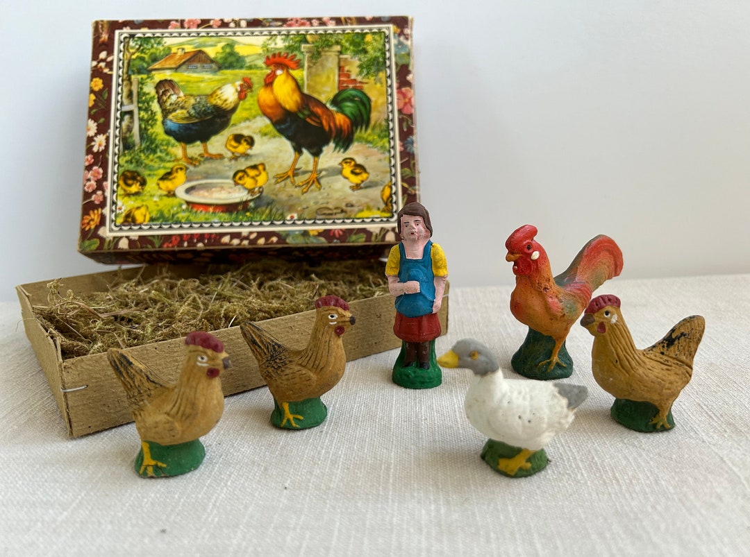 Vintage German Farm Animals and Girl, Original Box - Etsy