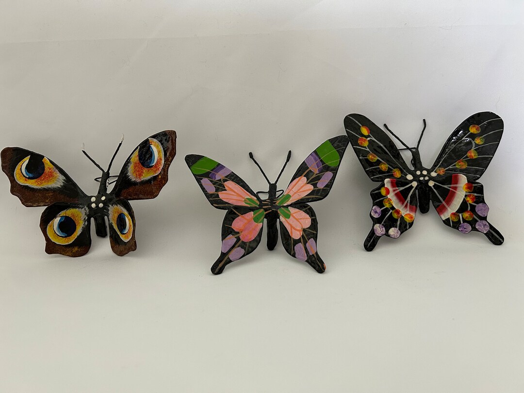 Vintage Hangable Papier-mâché Butterflies From Mexico - Etsy