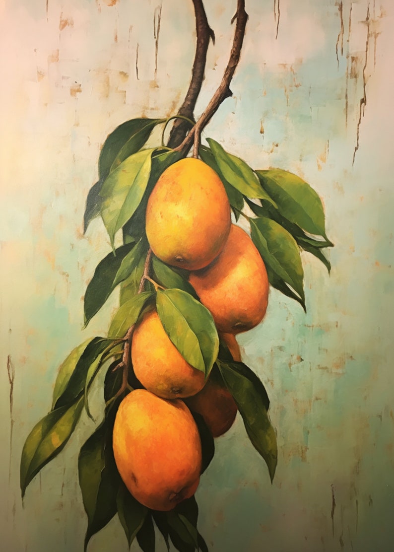 Vintage Mango Painting| Wall Art | Digital Download - Etsy
