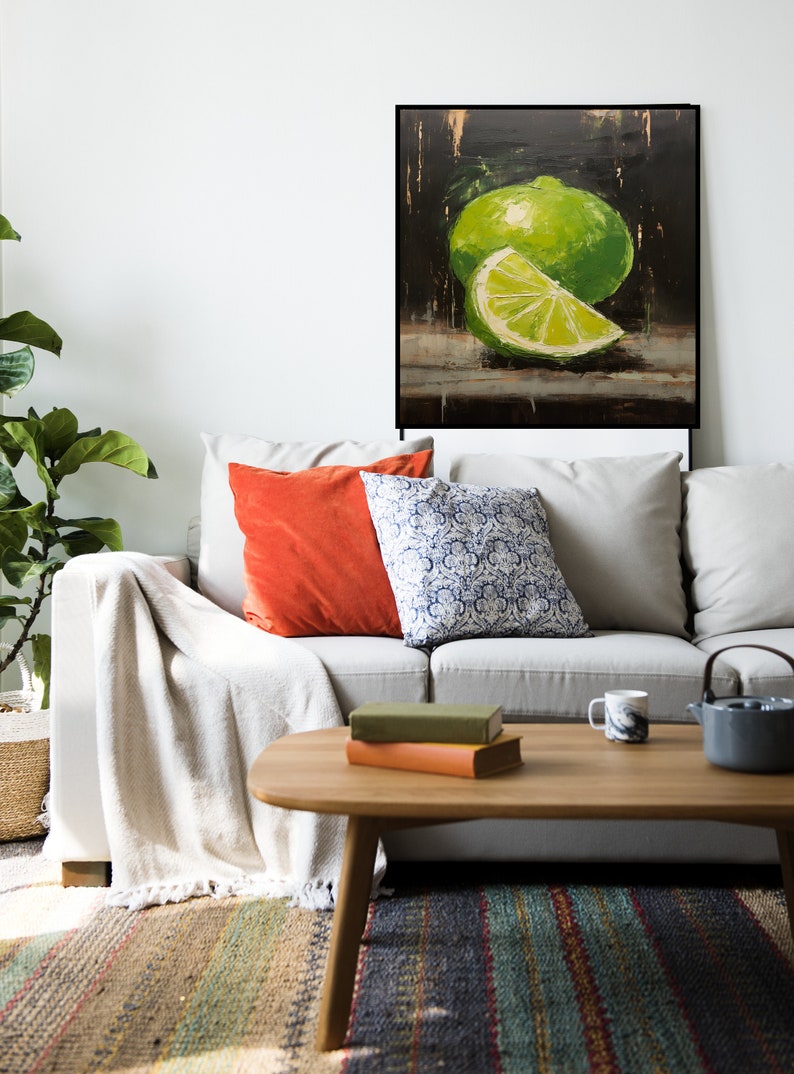 Vintage Lime Painting| Wall Art | Digital Download - Etsy