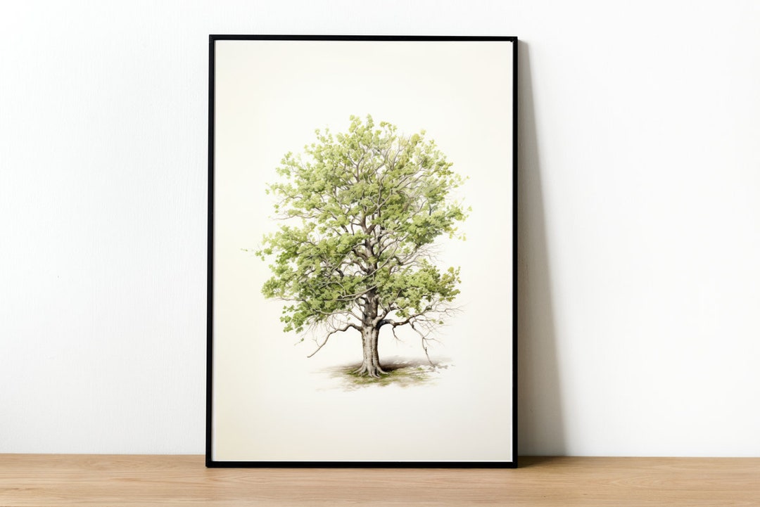 Watercolor Ash Tree, Decorative Printable Wall Art| Wall Art | Digital ...
