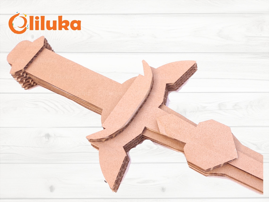 Sword PDF Printable Pattern Cardboard Sword | Laser Cut Plywood Sword ...