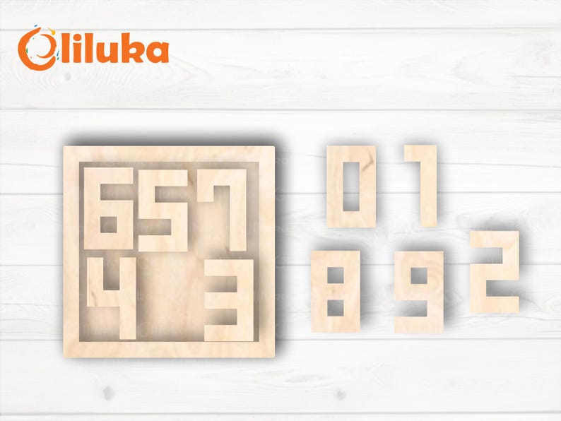 Number Puzzle Game Laser Cut File, Wood Number Puzze, Cnc Cut Svg ...