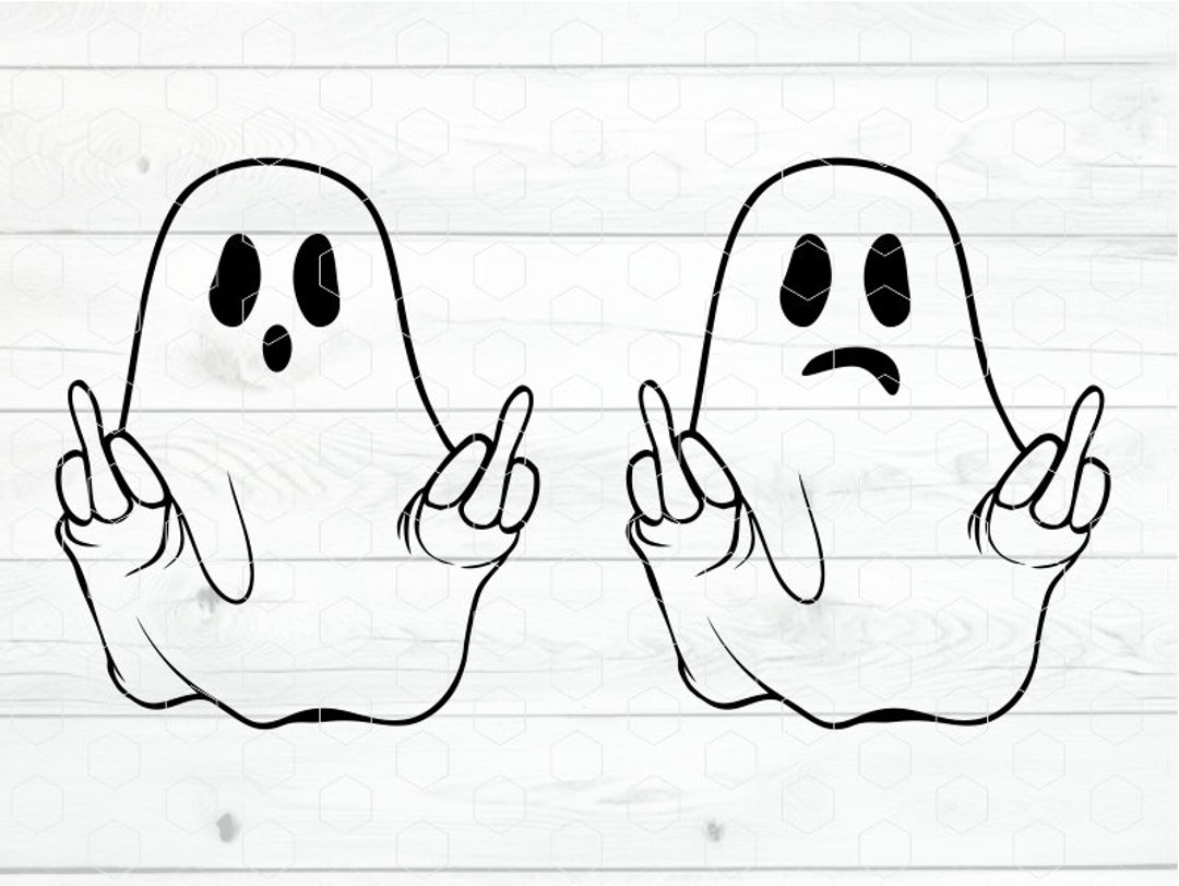 Ghost Halloween Middle Finger Svg Png - Etsy