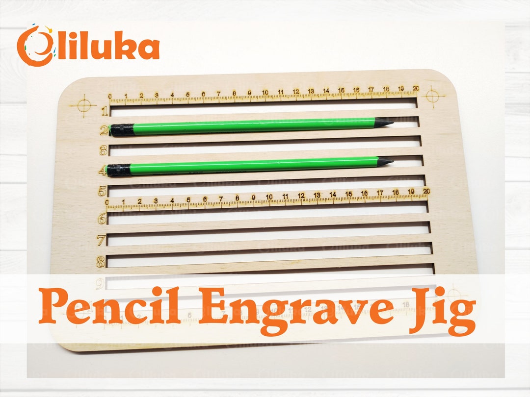 Pencil Jig SVG, Pencil Engrave Jig Set, Digital Pencil Jig File, Metric ...