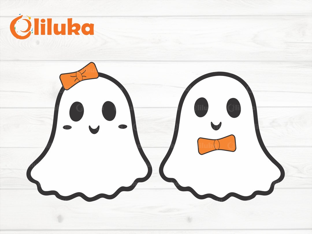 Cute Girl Boy Ghost Halloween, Clip Art, File Bundle Svg Png - Etsy