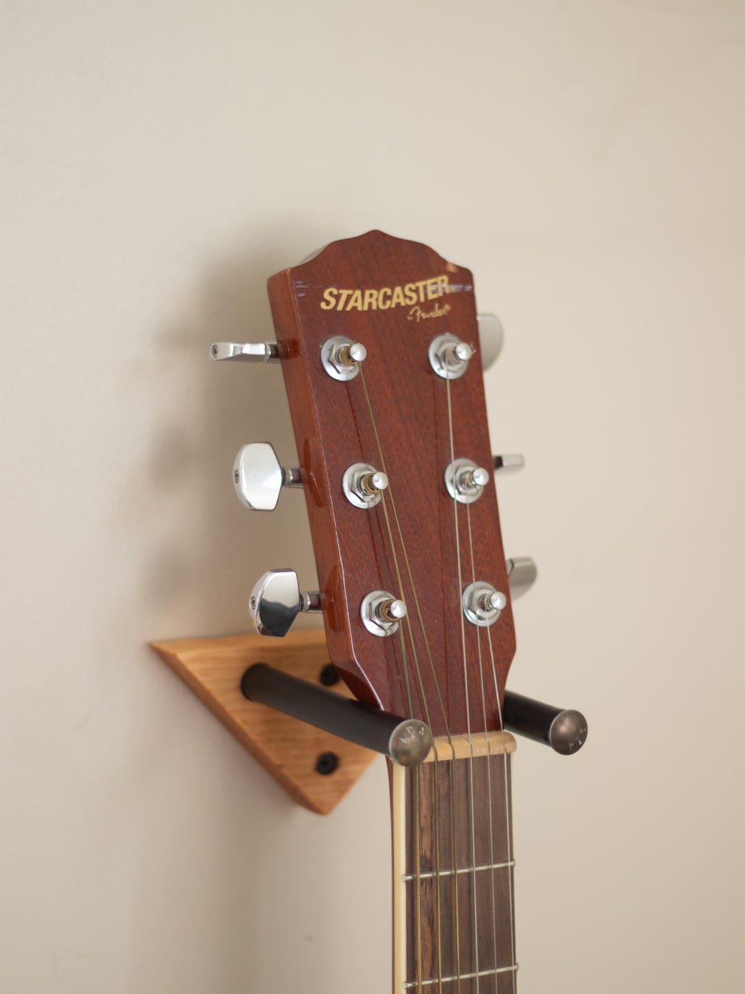 Rustic Modern Triangle Guitar Wall Mount Handmade - Black/brown - Etsy