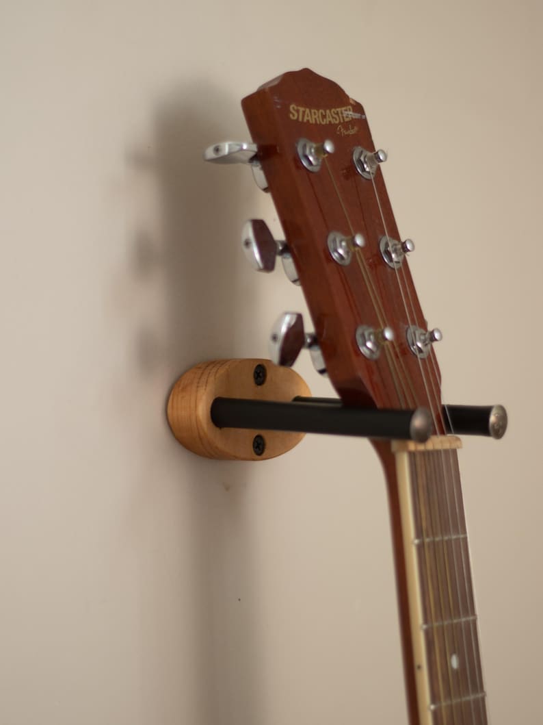 Rustic Modern Oval Guitar Wall Mount Handmade - Black/brown - Etsy