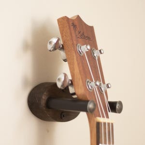 Unique Rustic Modern Oval Ukulele Wall Mount Handmade - Black/brown - Etsy
