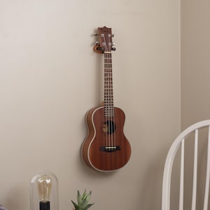Unique Rustic Modern Oval Ukulele Wall Mount Handmade - Black/brown - Etsy
