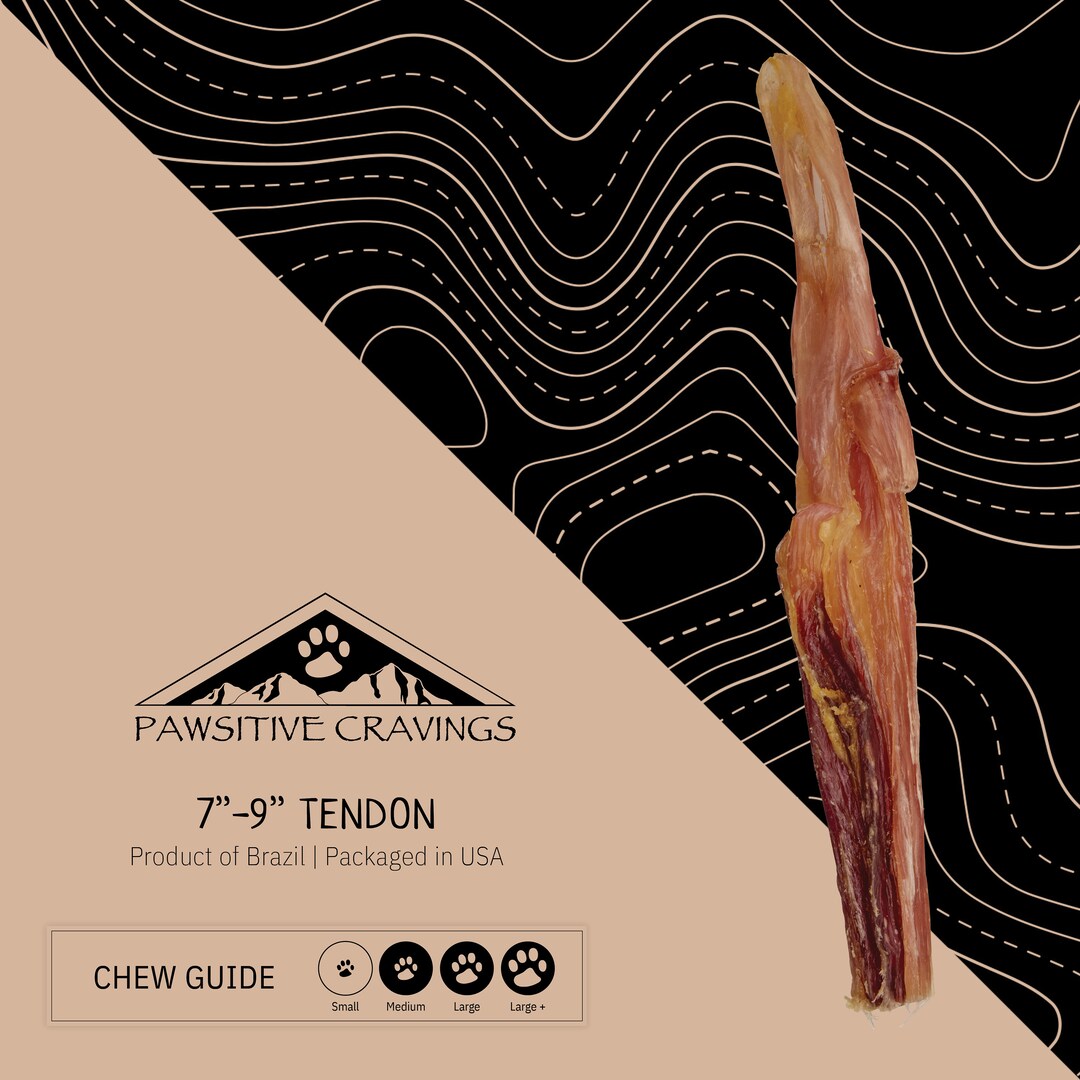 7-9″ Beef Tendon 3 Pack Dog Treat - Etsy