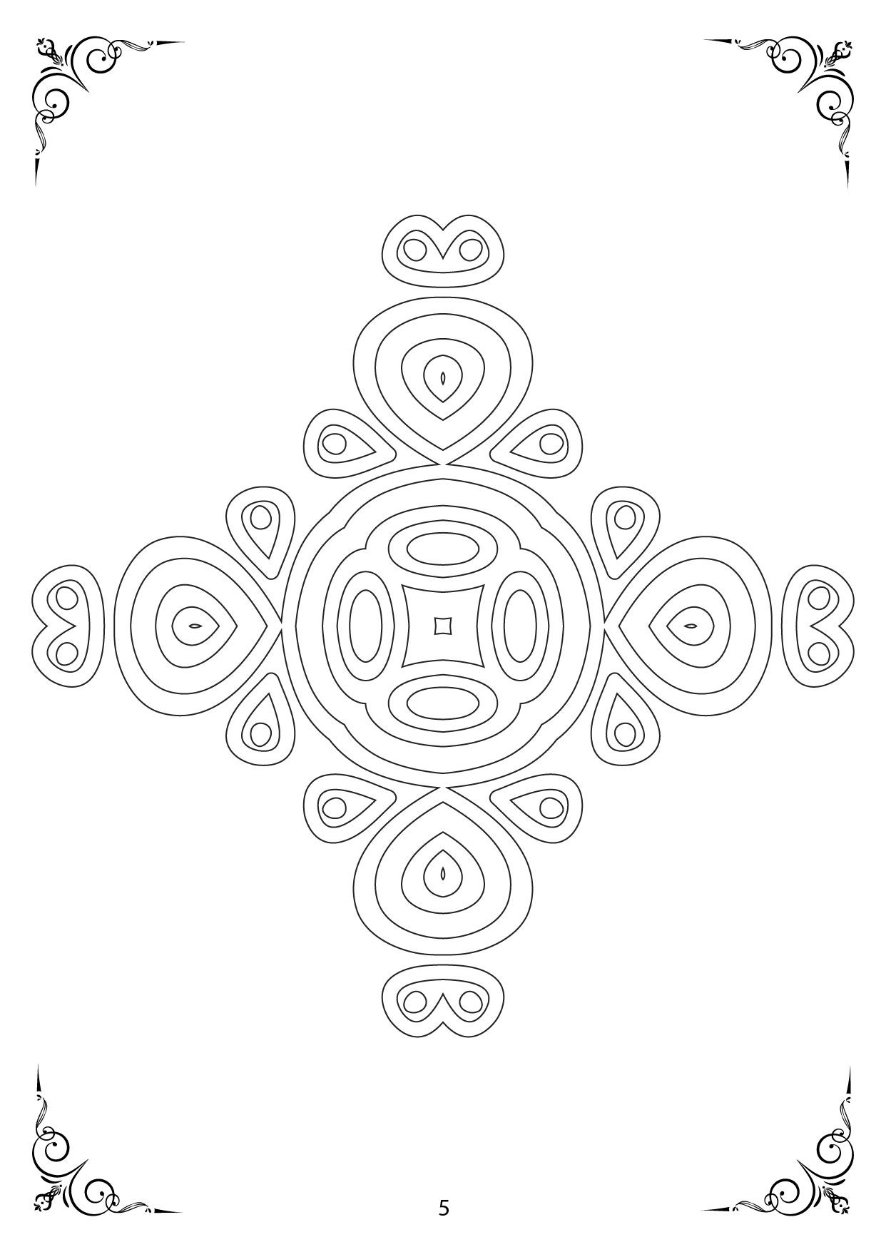 Simple Mandala Coloring Pages - 3 - Printable PDF for Relaxation and ...