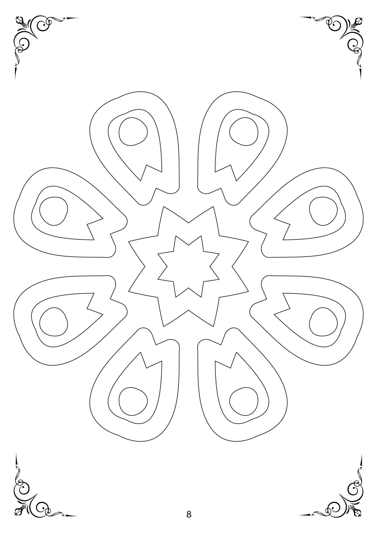Simple Mandala Coloring Pages - 3 - Printable PDF for Relaxation and ...
