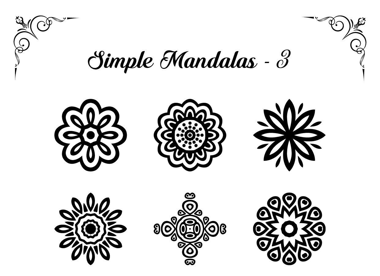 Simple Mandala Coloring Pages - 3 - Printable PDF for Relaxation and ...