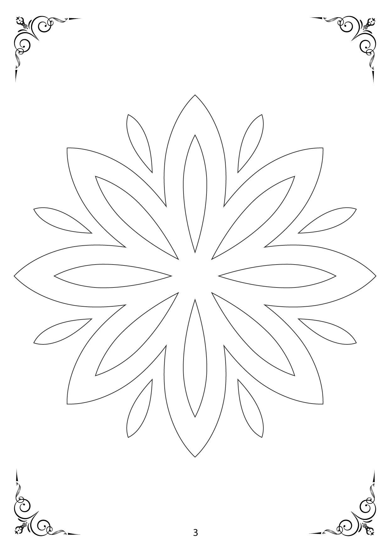 Simple Mandala Coloring Pages - 3 - Printable PDF for Relaxation and ...