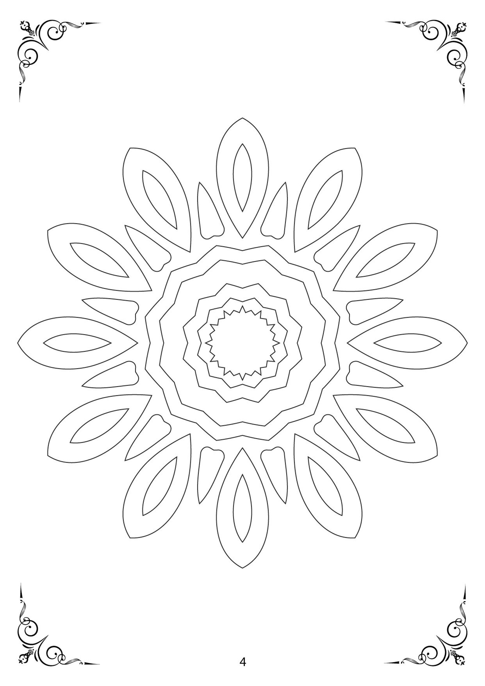 Simple Mandala Coloring Pages - 3 - Printable PDF for Relaxation and ...
