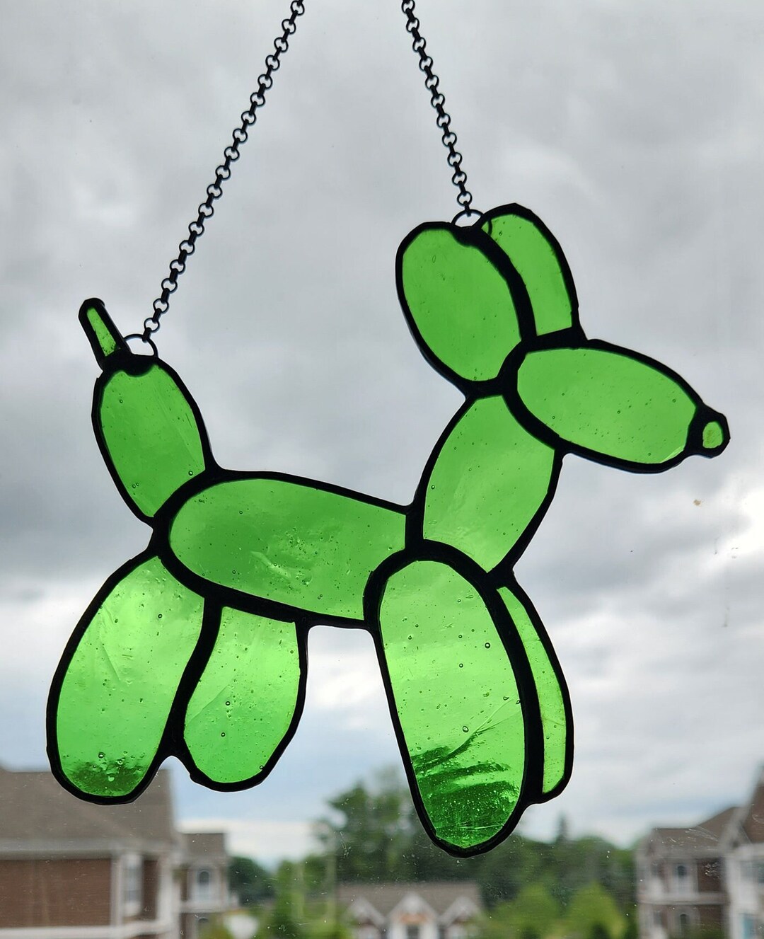 Balloon Dog Stained Glass Suncatcher - Etsy
