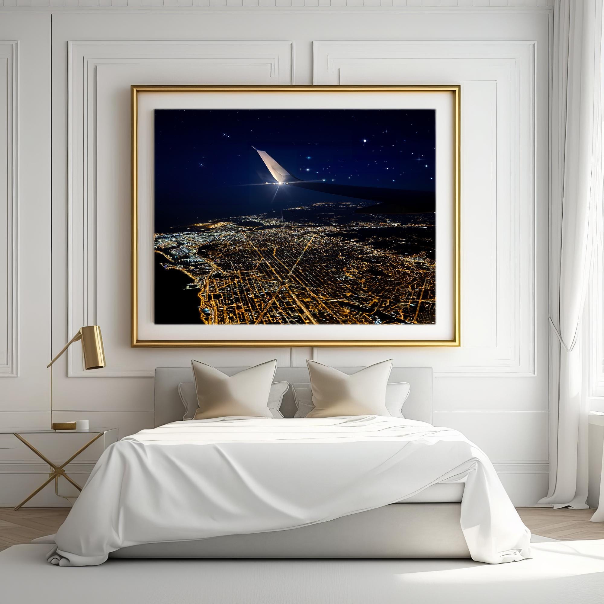 Divine Barcelona Night City Lights (euphoric Aerial Wall Art ...