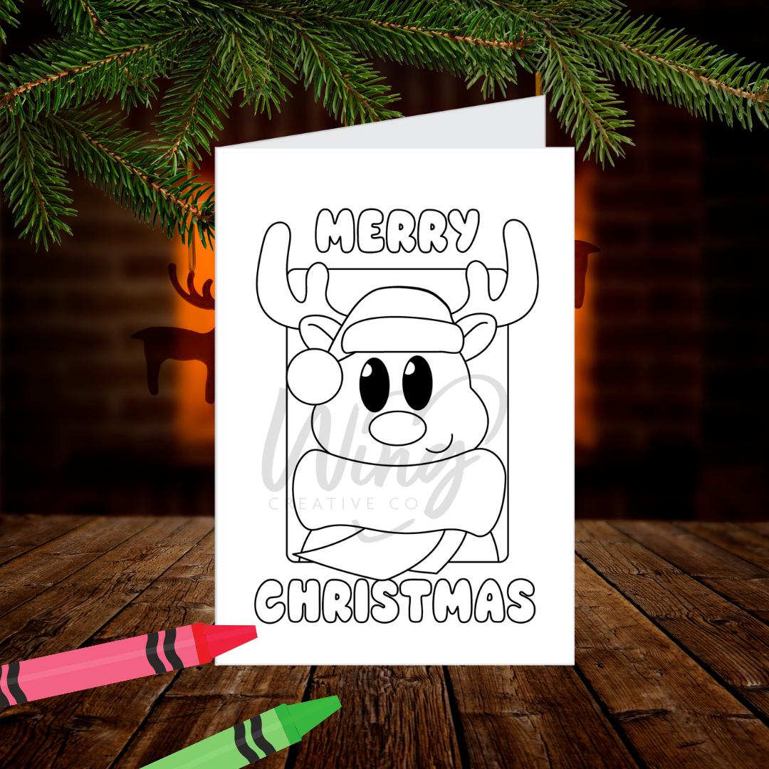 Christmas Colouring Cards - 3 Card Bundle - Etsy