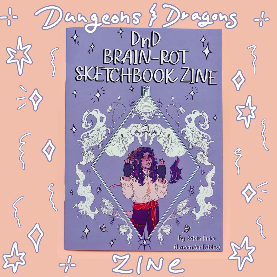 Dnd Brain-rot Sketchbook Zine Vol.1- Handmade Art Zine - Etsy