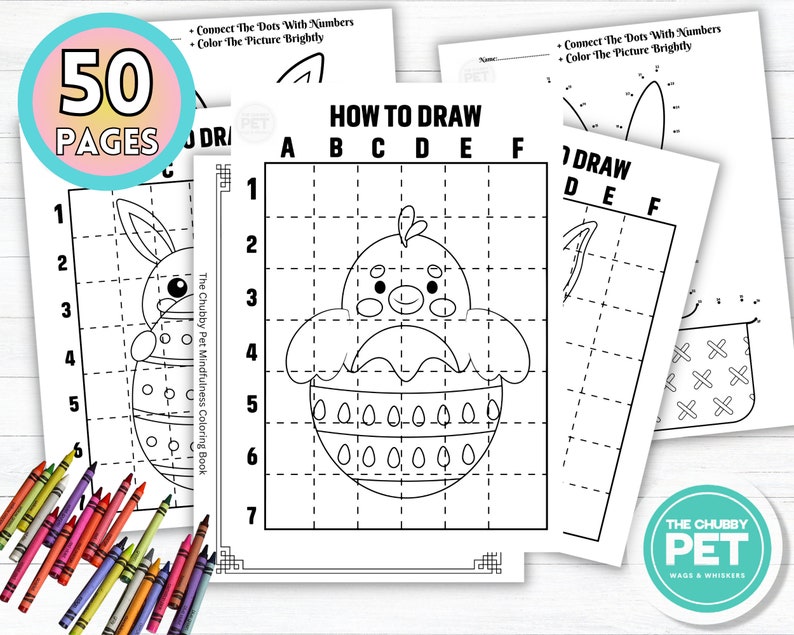 Easter Activity Book and Coloring Pages, Instant Download, 50 Printable ...