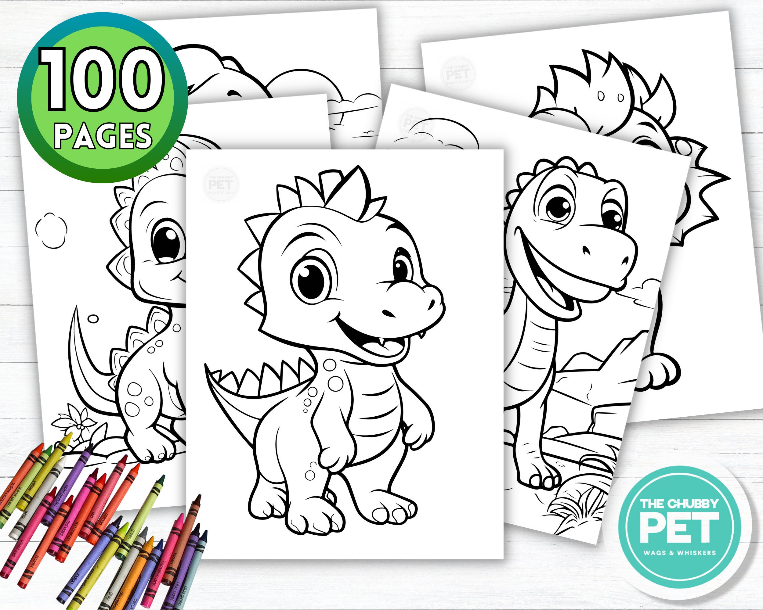Dinosaur Coloring Pages Digital Download, Kids Activity, Fun ...