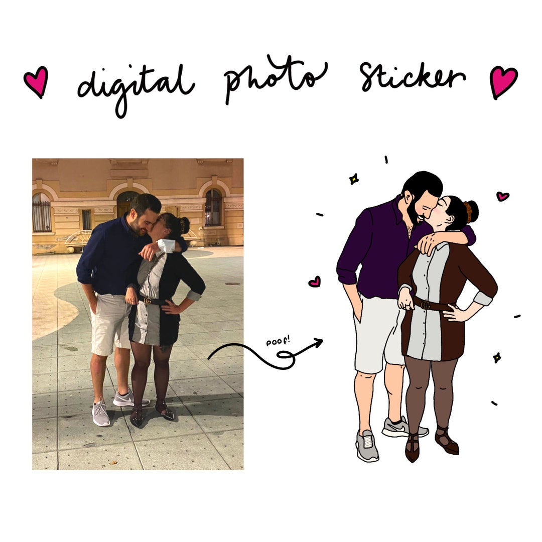 Digital Photo Sticker Clip Art Rendering - Etsy