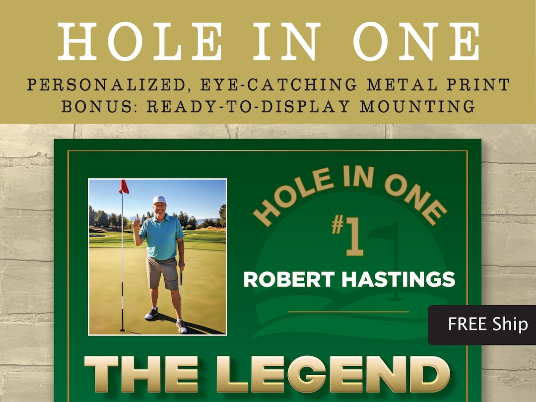 Hole in One Display Personalized Golf Sign Picture Plaque - Etsy