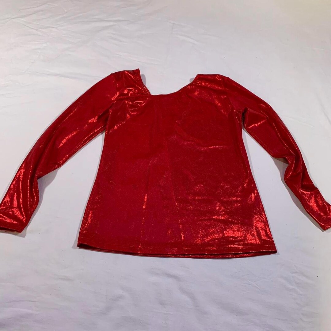 2000s Red Pop Star Shiny Top Size M/l - Etsy