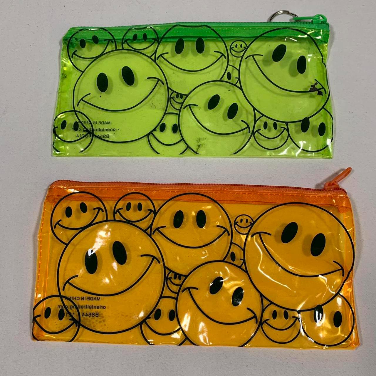 90s Neon Orange and Green Smiley Face Pouches - Etsy