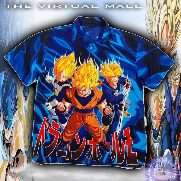 Dragon Ball Z Button up Shirt - Etsy