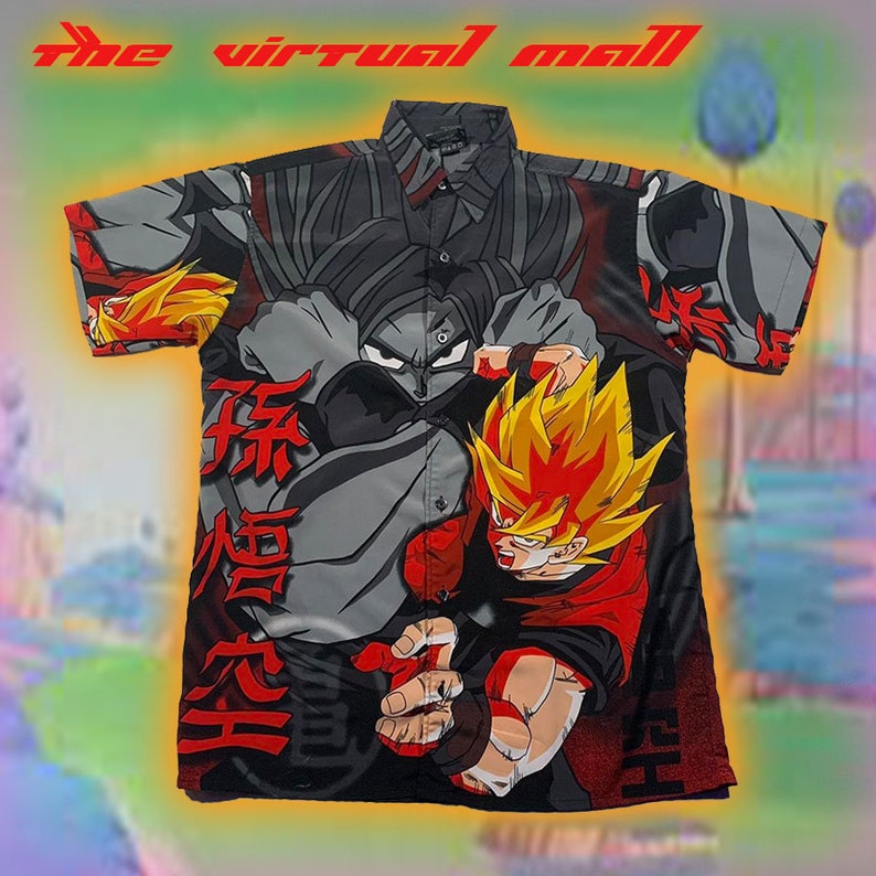 Vintage Early 2000s Dragon Ball Z Goku Button up Shirt Y2k - Etsy